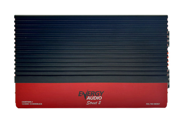 Energy Audio 1- Channel CHAMP8000.1 1650WX1 RMS at 1 Ohm Monoblock Amp ...
